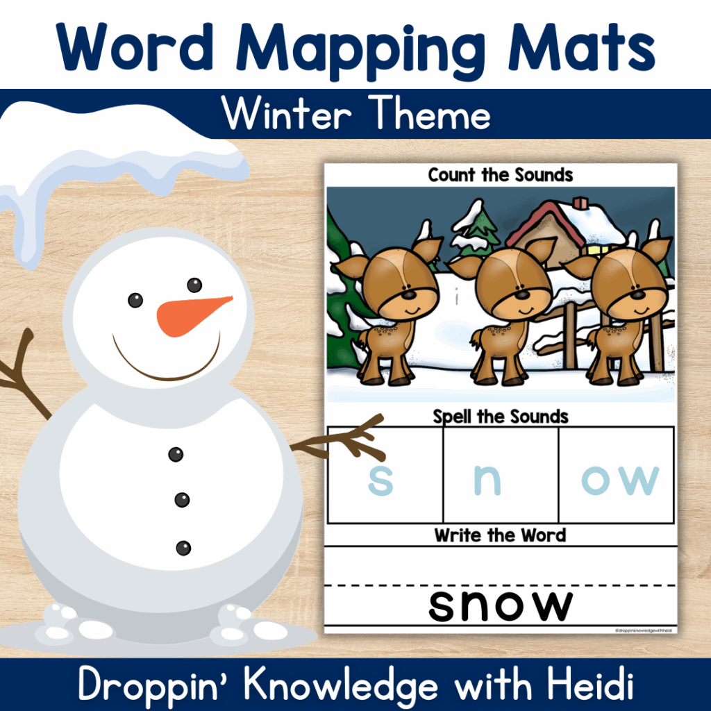 Winter Themed Mapping Mats - Droppin Knowledge
