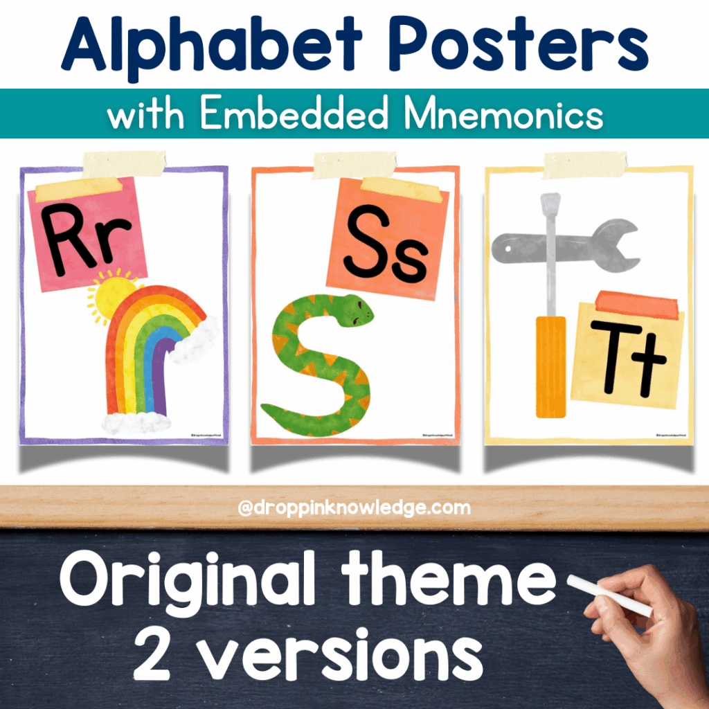 Alphabet Posters with Embedded Mnemonics - Droppin Knowledge