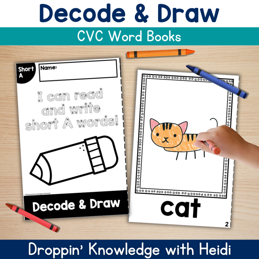 Decode & Draw Words - Unit 1 - CVC Words - Droppin Knowledge