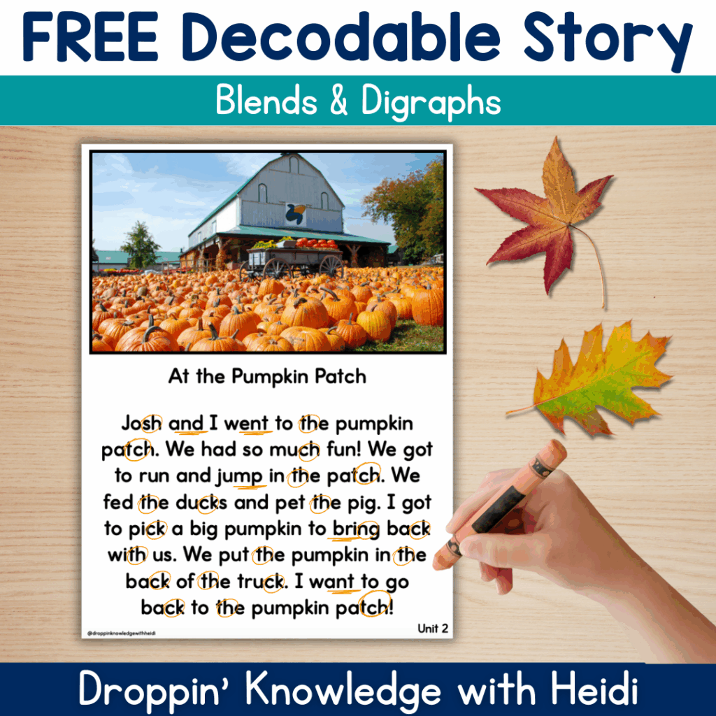 Decodable Short Story with REAL Photos - FREE SAMPLE - Droppin Knowledge