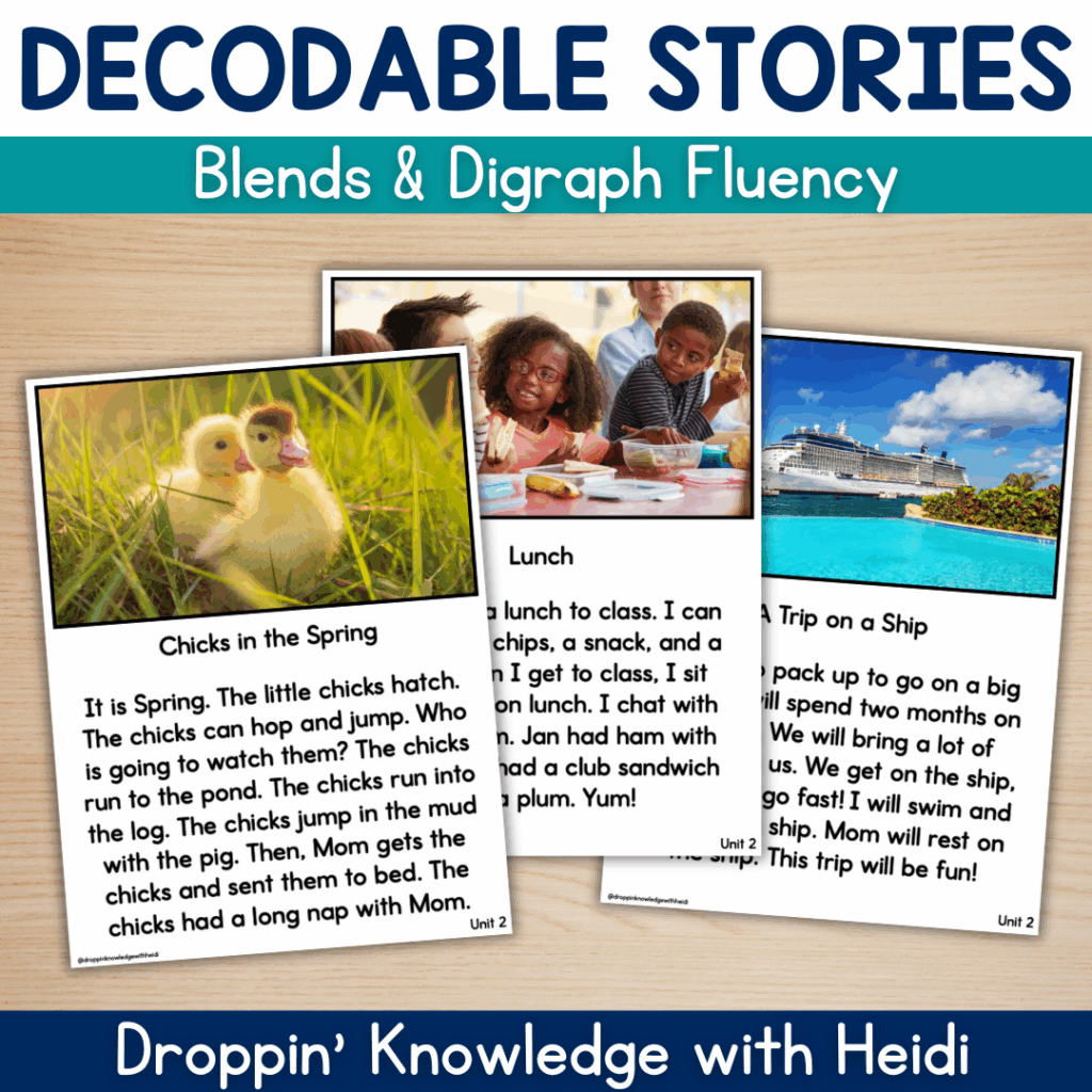 TRUE Decodable Passages - Blends & Digraphs - Unit 2 - Short Stories ...