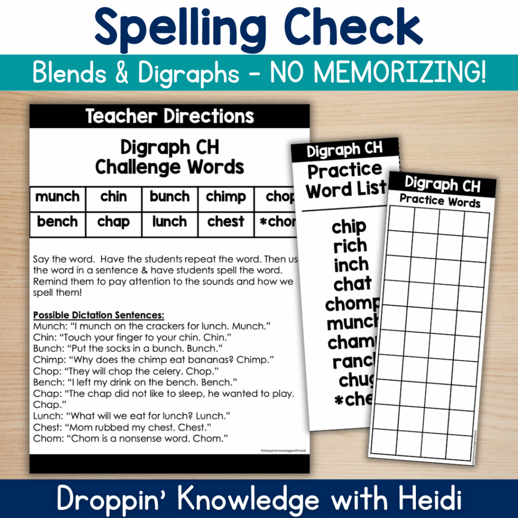 Phonics Skill-Based Spelling Challenges! DIGRAPHS & BLENDS Orthographic ...