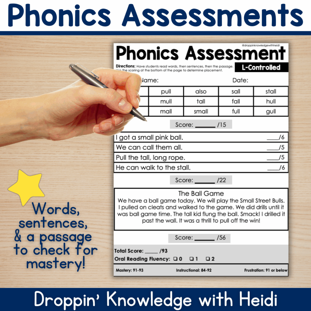 Phonics Skills Mastery Assessments – Unit 4 - Droppin Knowledge