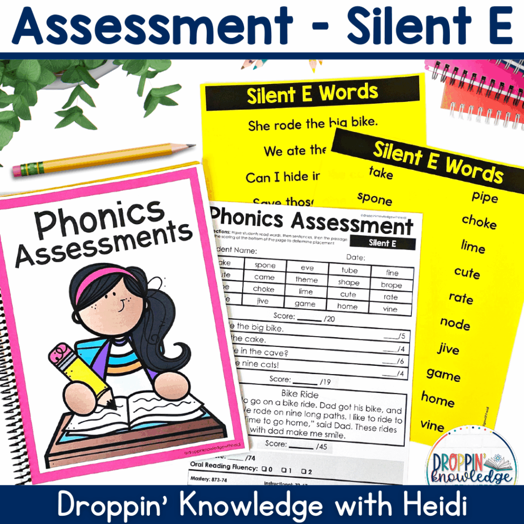 Phonics Assessment - Sample - VCE (Silent E) - Droppin Knowledge