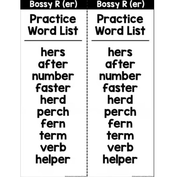 Phonics Skill-Based Spelling Challenges! Bossy R - Orthographic Mapping ...