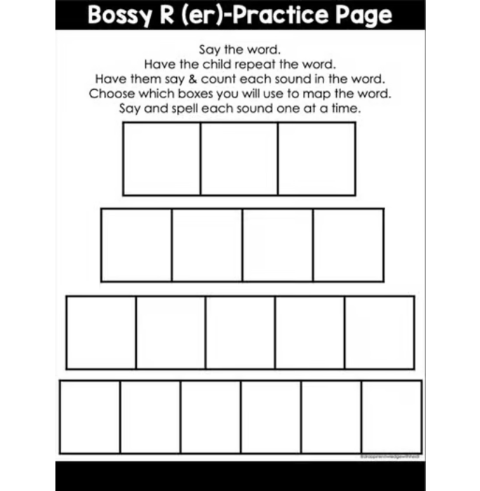 Phonics Skill-Based Spelling Challenges! Bossy R - Orthographic Mapping ...