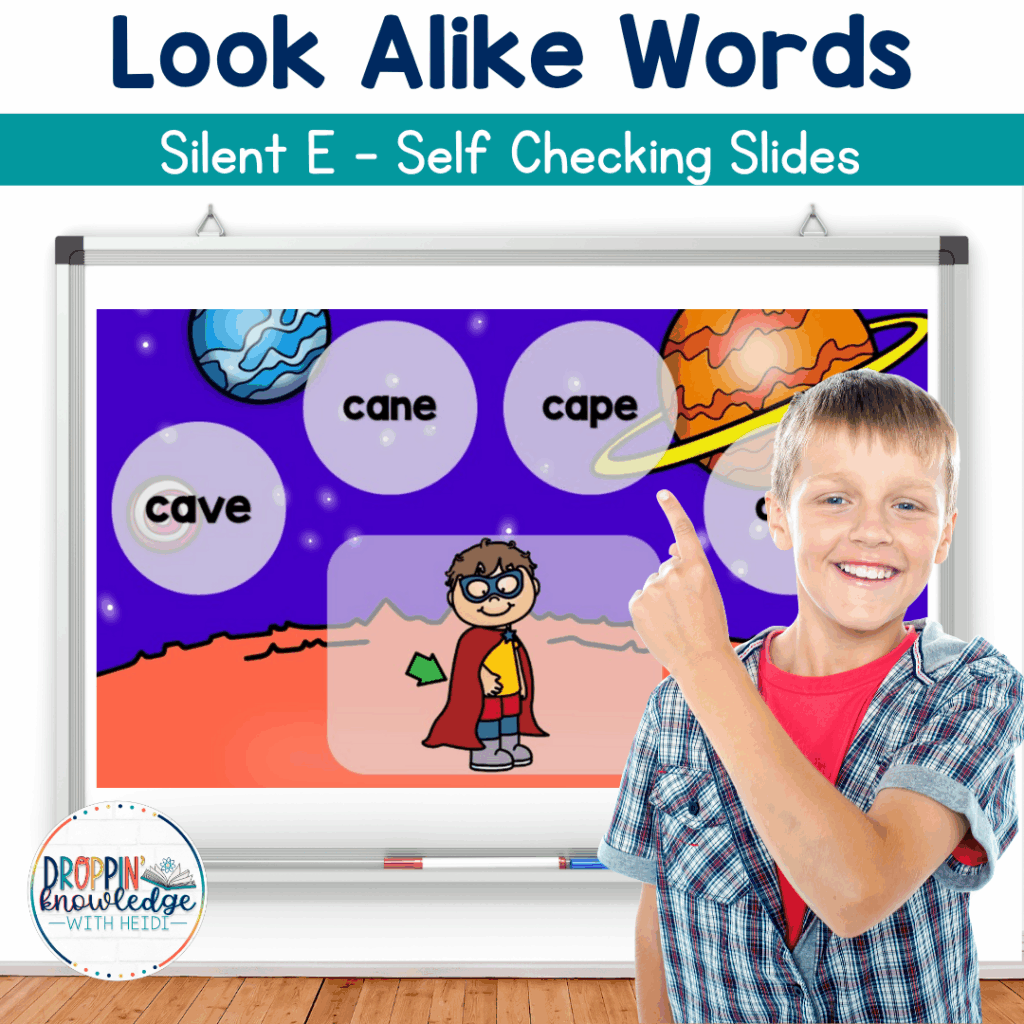 Orthographic Mapping - Look Alike Words CVCE Silent E - Self Checking ...