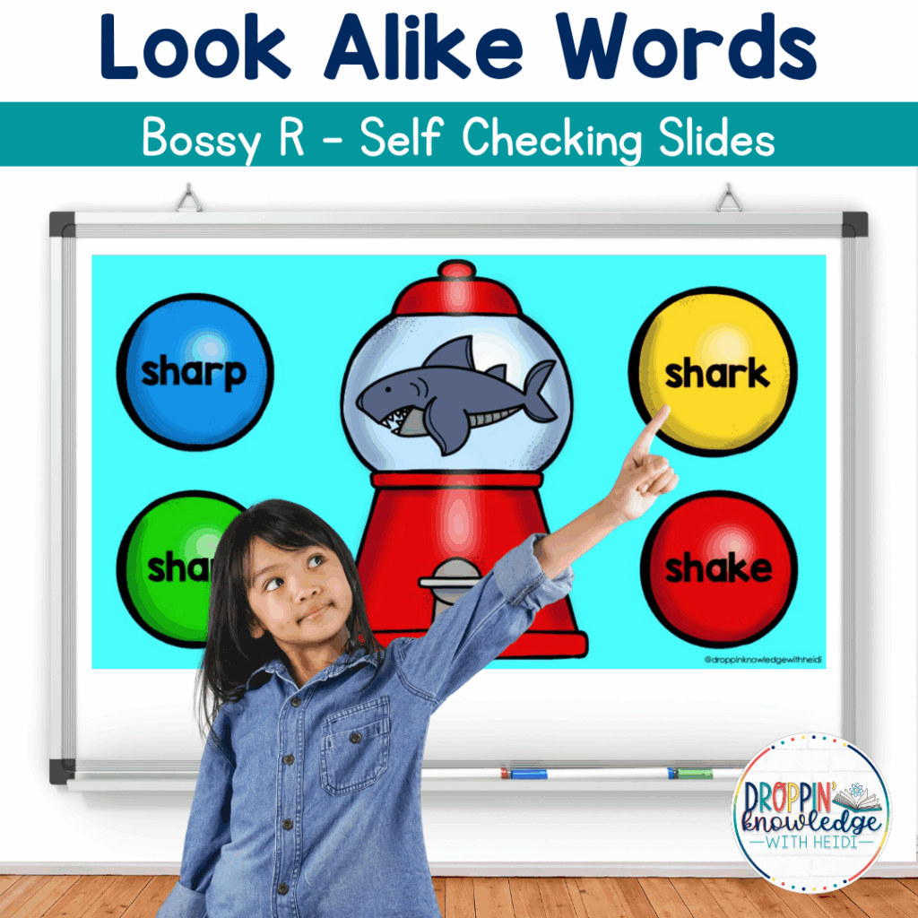 Orthographic Mapping - Look Alike Words Bossy R - Self Checking Slides ...