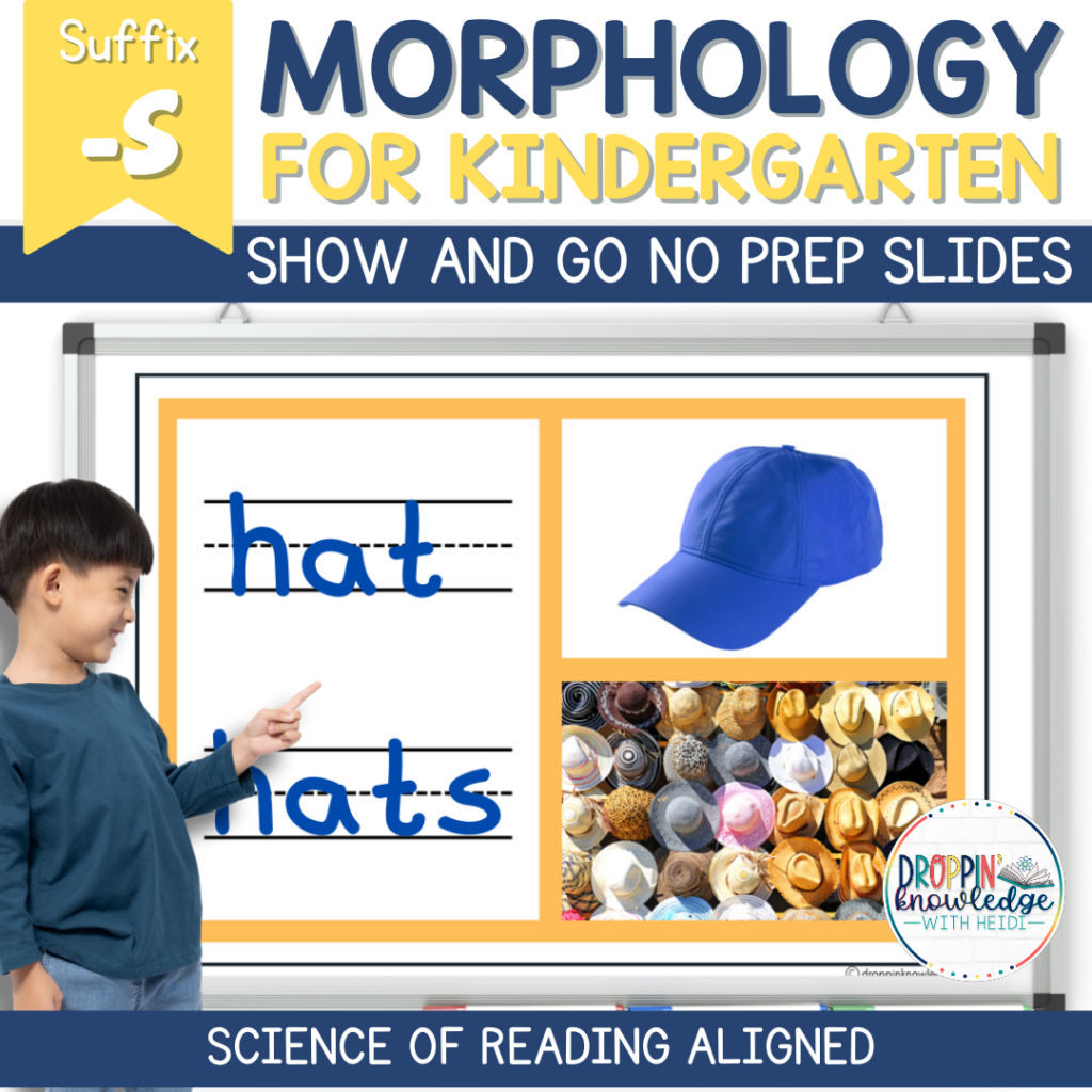 Morphology for Kindergarten - Suffix -S Slides with Decodable CVC Words ...