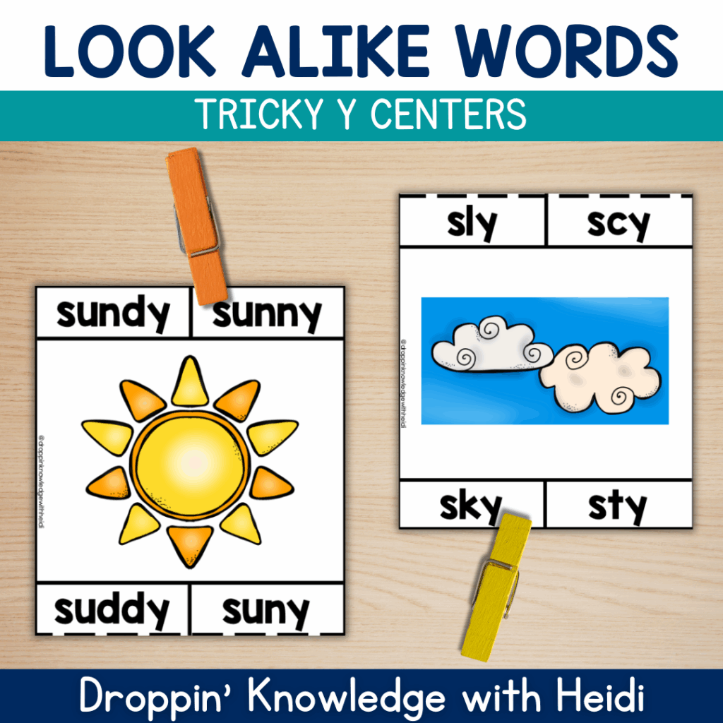 Look Alike Words – Tricky Y Center - Droppin Knowledge