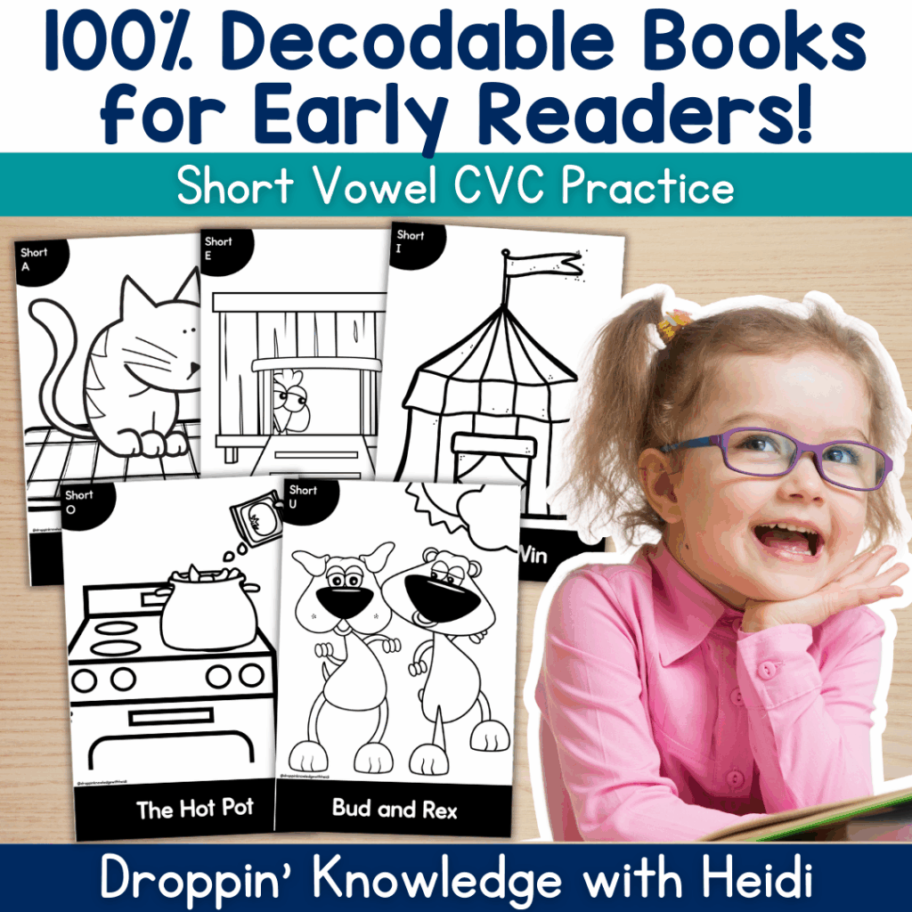 Decodable Readers Books CVC Words - Science of Reading Phonics ...