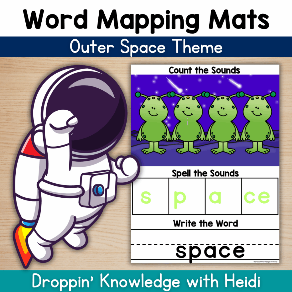 Orthographic Mapping Mats Outer Space Theme (Sound Boxes) Phonics Sight ...