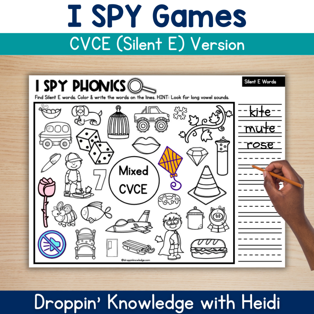 I SPY Phonics CVCE Silent E - Beginning Sound Practice Phonics ...