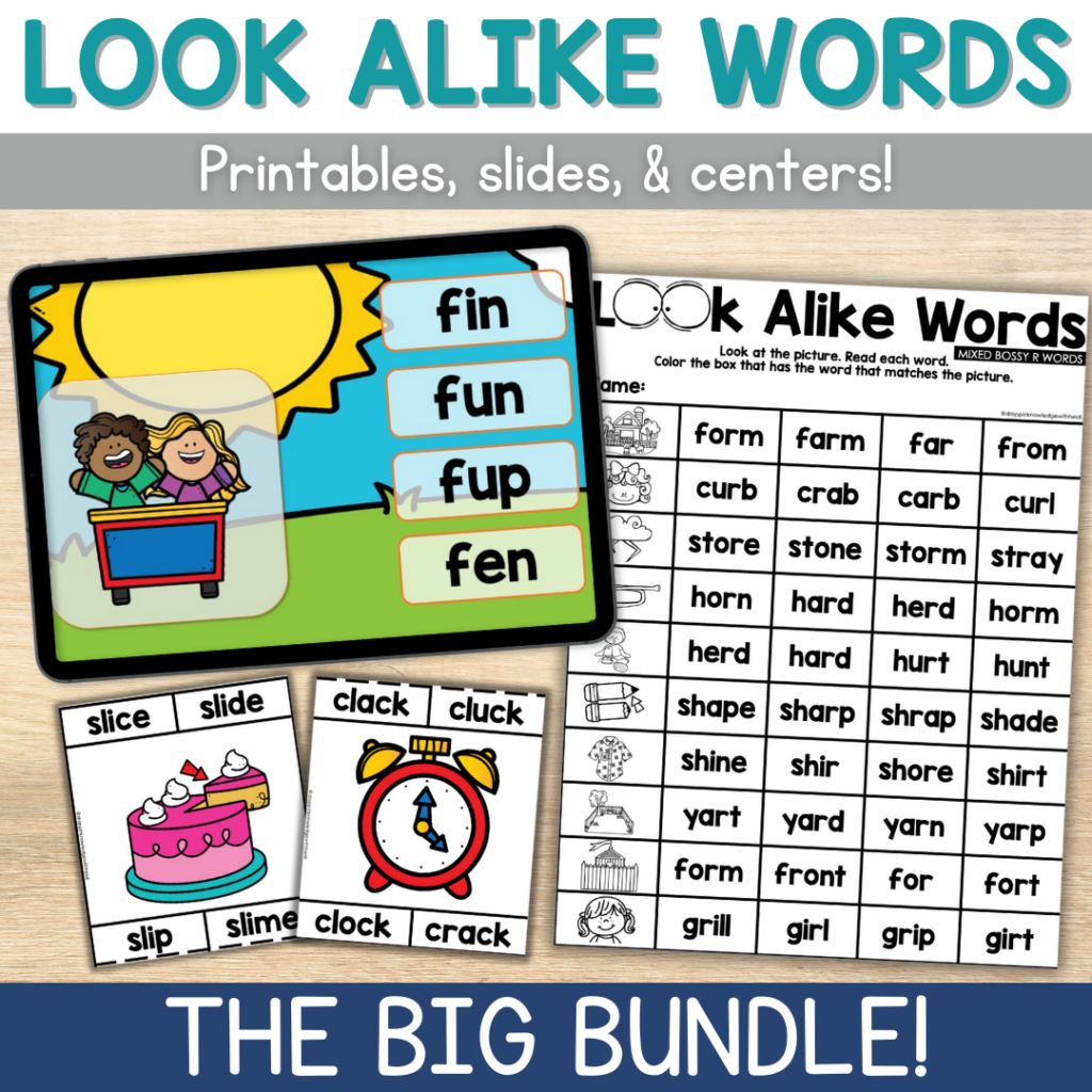 Look Alike Words - THE BUNDLE - Science of Reading Orthographic Mapping ...